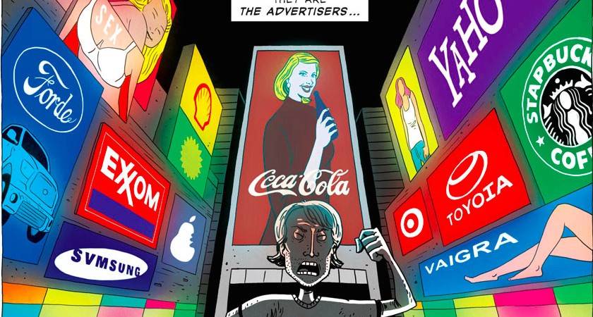 Provocador cómic inspirado en Banksy muestra cómo la publicidad te manipula