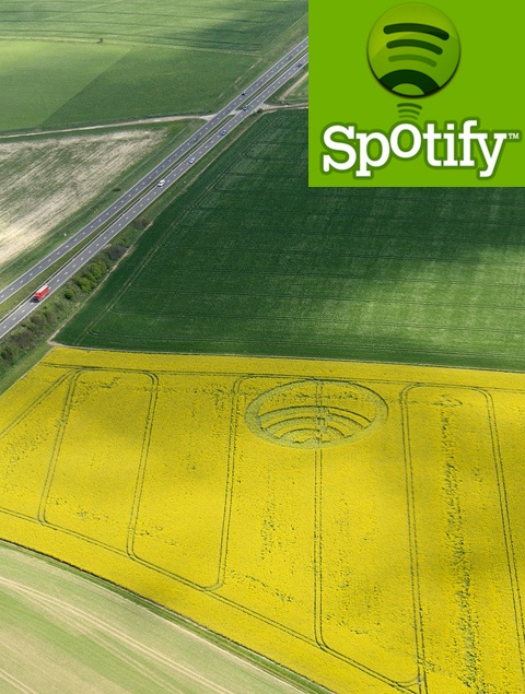 Aparece Crop Circle con el logo de Spotify en Inglaterra